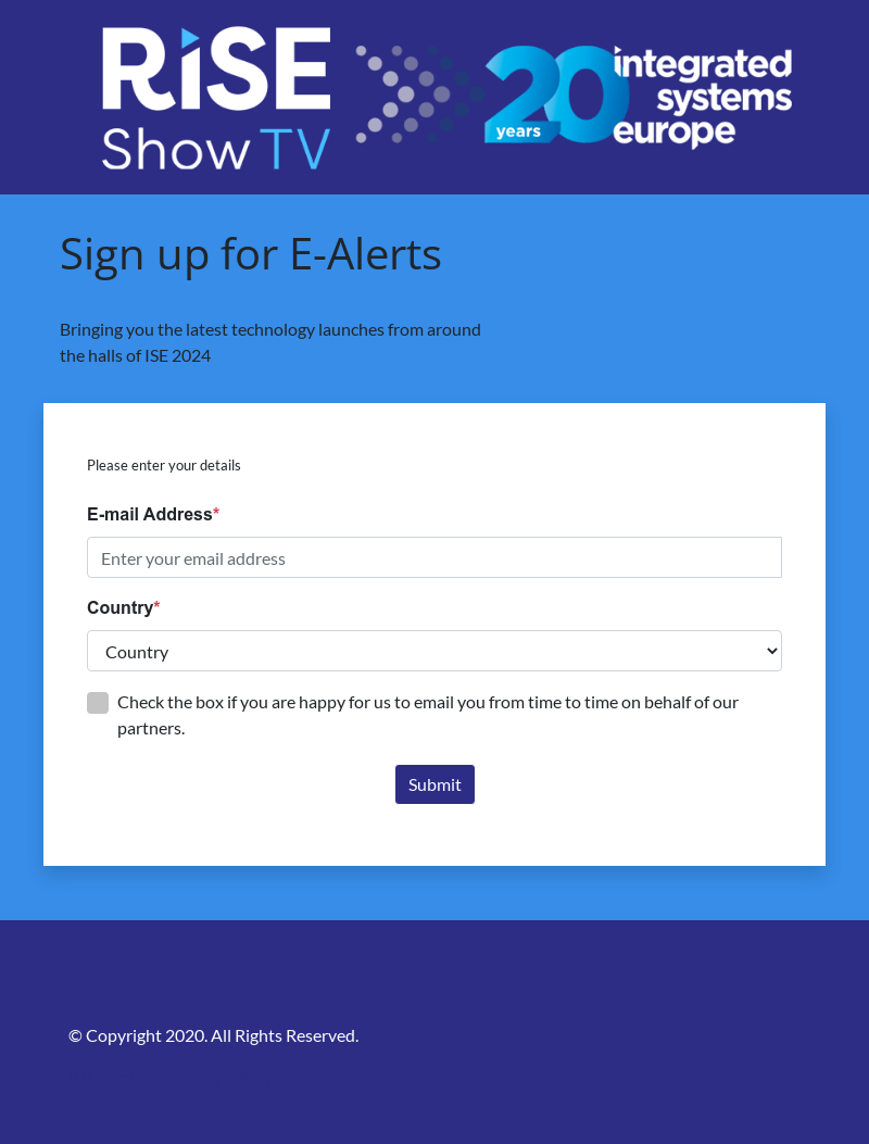 RISE Show TV - E-Alerts